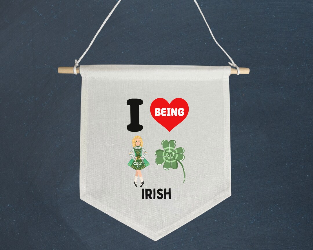 Irish Art Wall Banner Birthday Gift Room Decor Nursery Gift Pennant ...