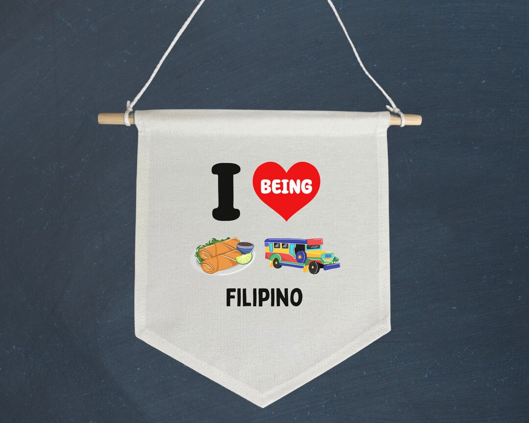 Filipino Art Wall Banner Birthday Gift Room Decor Nursery Gift Pennant ...