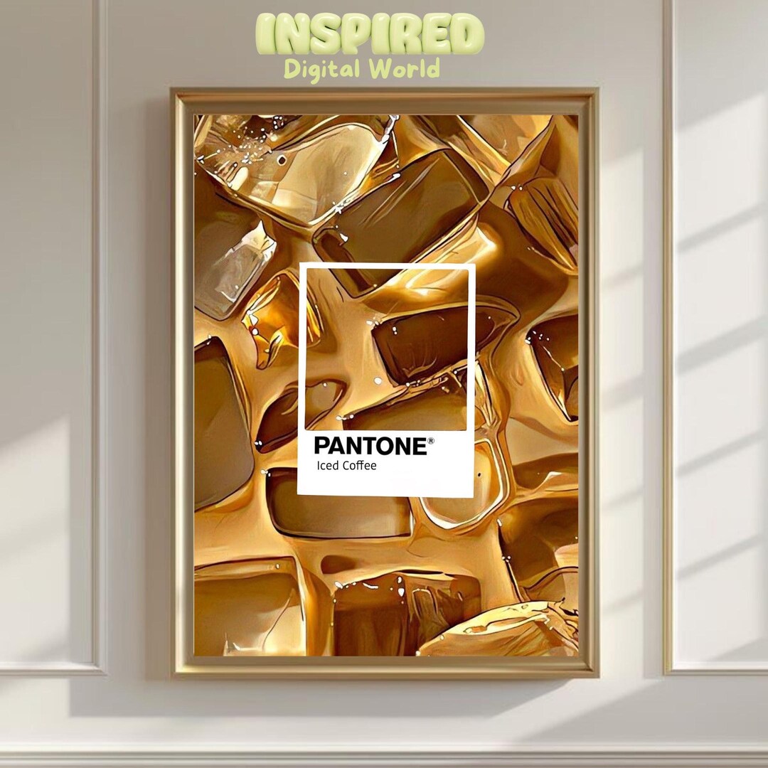 Pantone Iced Coffee Poster, Pantone Inspired Digital Download - Etsy