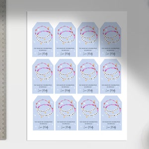 In My Birthday Era Happy Birthday Friendship Bracelet Thank You Tags ...