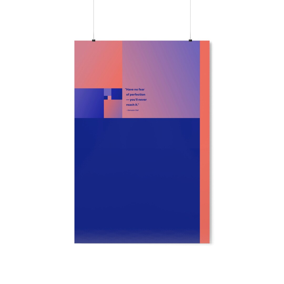 Gradient Ratio Poster Salvador Dali Quote - Etsy