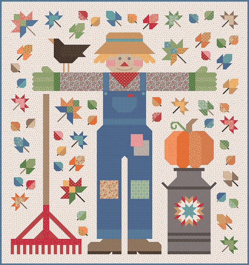 Pre Order The Quilted Scarecrow Quilt Kit Featuring Autumn Fabrics From