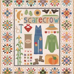 Scarecrow Quilt Kit – Autumn Fabric, 74" X 87", Lori Holt Design - Etsy