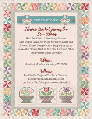 Flower Basket Sampler Quilt Kit Featuring Piece and Plenty Fabrics From ...