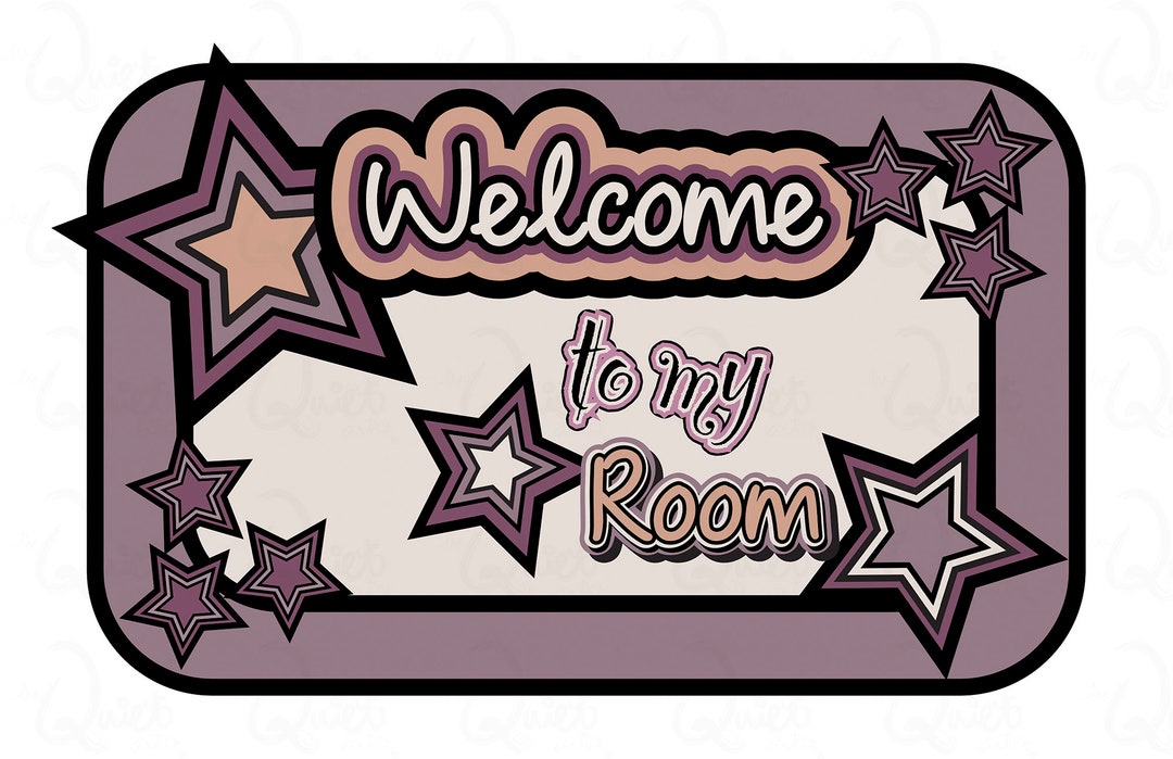 Welcome to My Room Sign Stars Child Bedroom Art Digital - Etsy