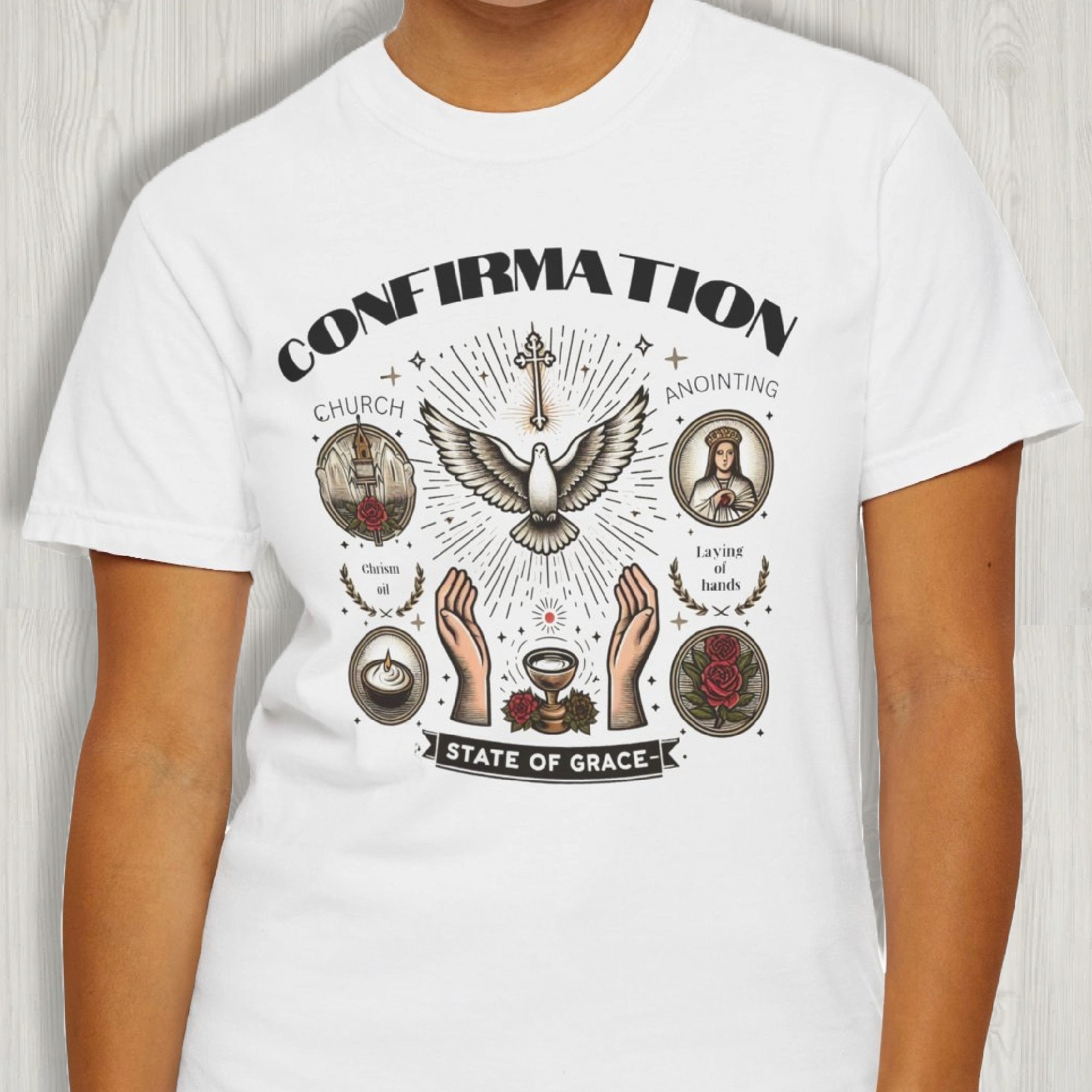 Confirmation T-shirt Catholic Sacrament Tee Gift for Catechist ...