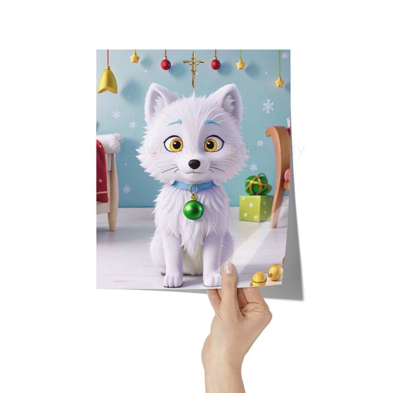 Poster Faithful Little Arctic Fox Religious Christmas Décor - Etsy