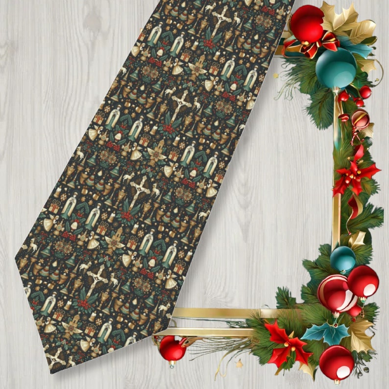 Catholic Christmas Tie | Jesus Necktie | Making Memories in 2025 | Xmas ...