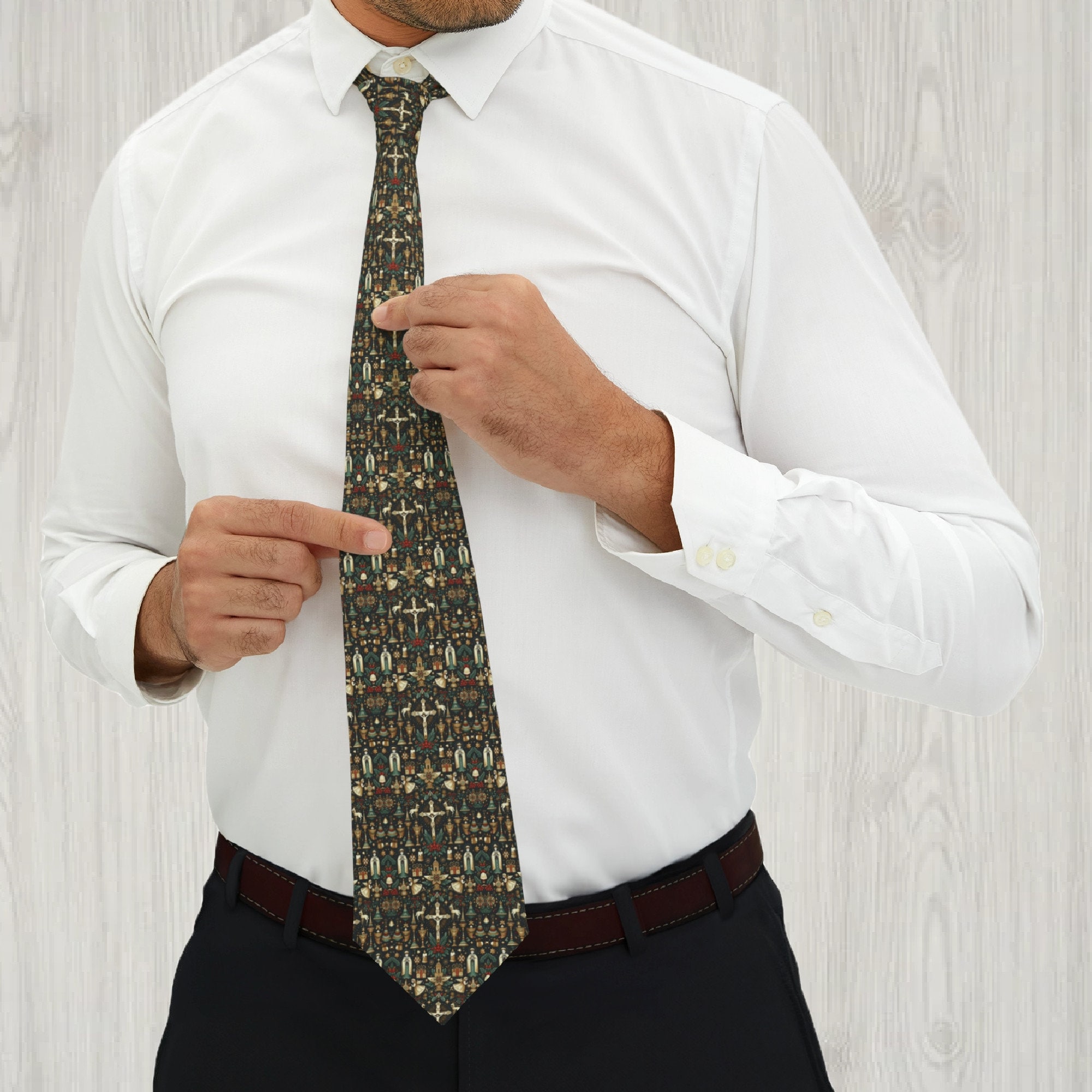 Catholic Christmas Tie | Jesus Necktie | Making Memories in 2025 | Xmas ...