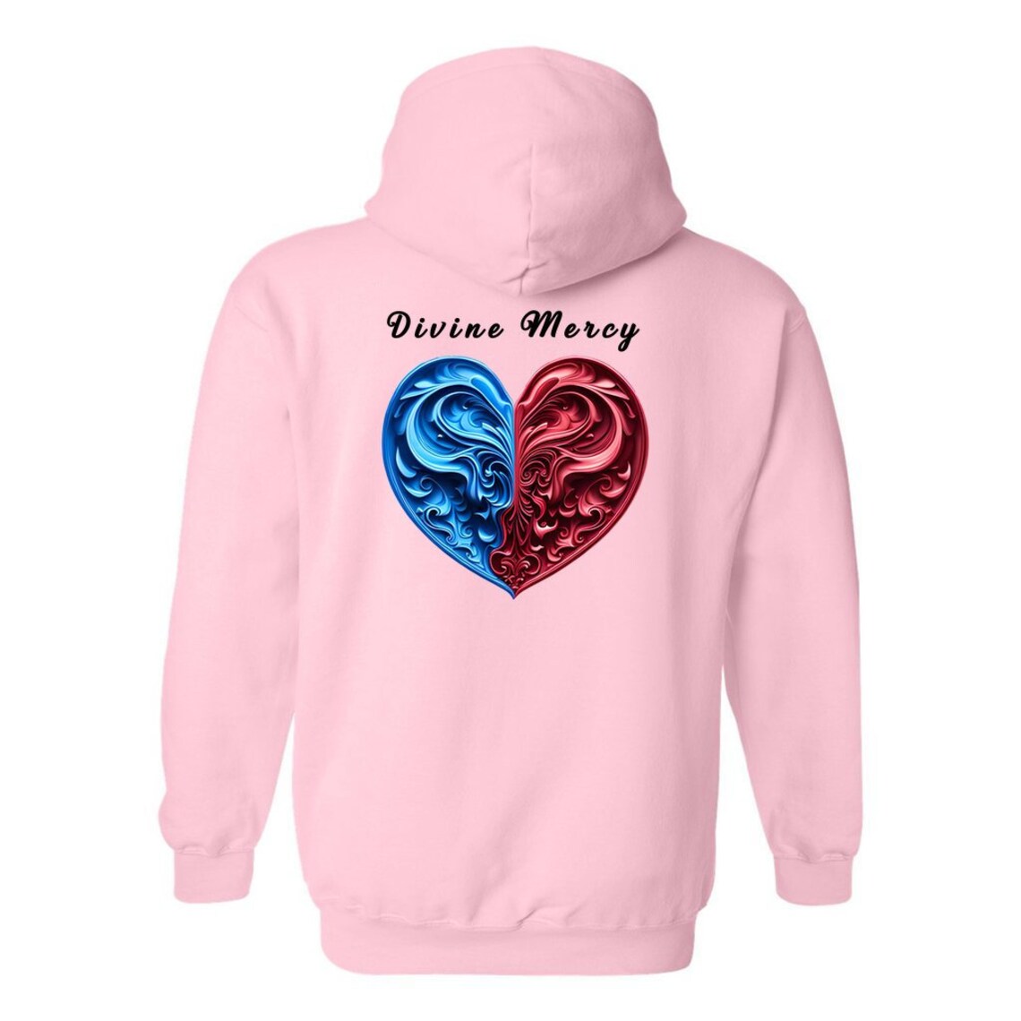 Divine Mercy Front and Back Hoodie for Women Heart of Jesus Catholic ...