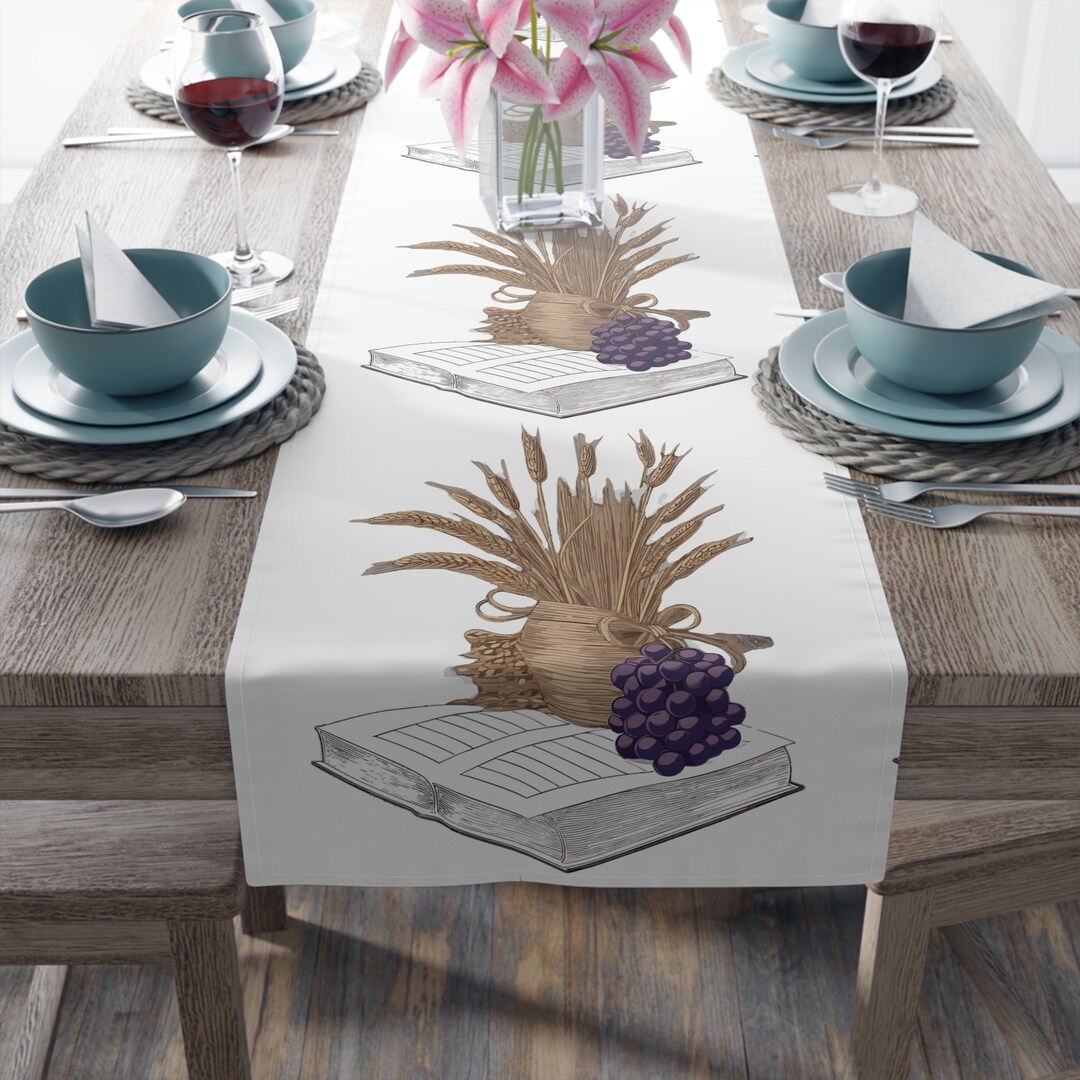 Catholic Theme Table Runner Dining Table Runner Jesus is the Bread and ...