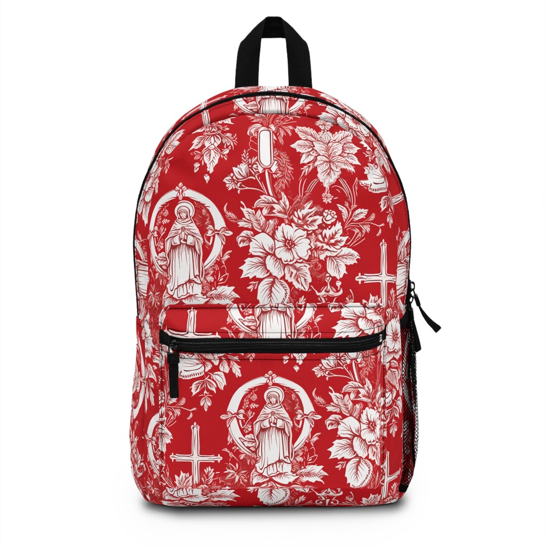 Catholic Backpack Jesus Monk Religious Bag red and White - Etsy