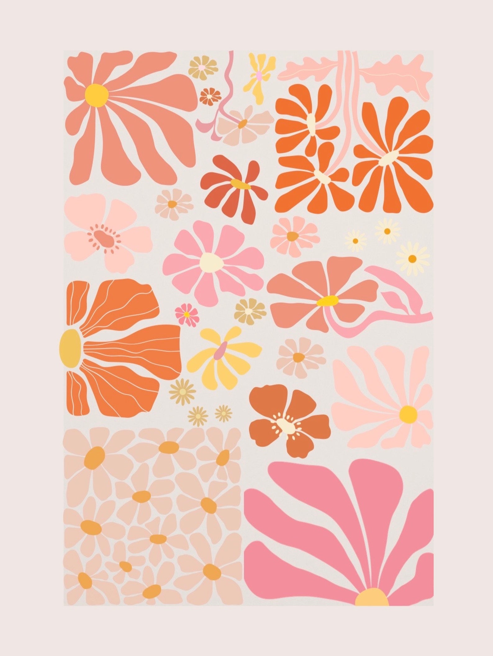 Boho Floral Poster, Boho Nursery Poster, Printable Boho Art, College ...