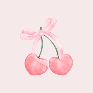 Coquette Poster, Coquette Cherry Poster, Printable Coquette Art ...