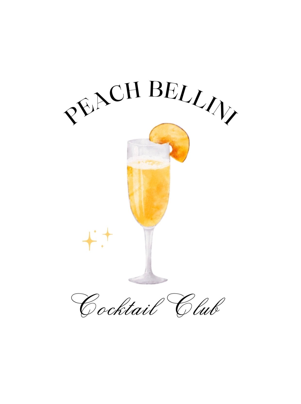 Peach Bellini Sign, Peach Bellini Cocktail Club, Cocktail Club Sign ...
