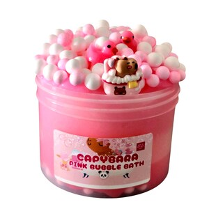 Capybara Pink Bubble Bath Icee Slime, ASMR Slime, Slime Shop, Slime ...