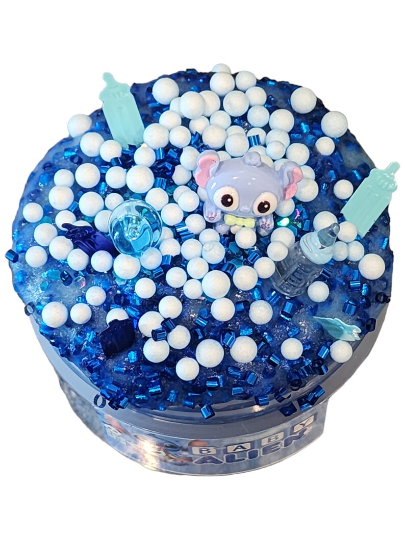 Baby Blue Alien Crunch Slime, ASMR Slime, Slime Shop,slime Kit, Slime ...