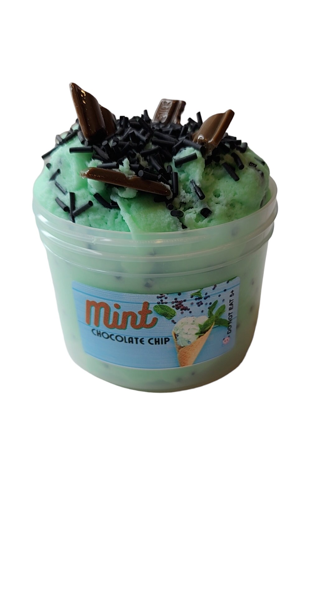 Mint Chocolate Chip Ice Cream Cloud Slime, ASMR Slime, Slime Shop ...