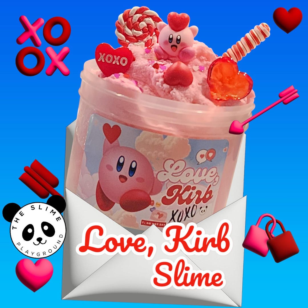 Kirb Love Cloud Slime, Kirb Slime, Slimes, Kawaii Gifts, Slime Shop ...