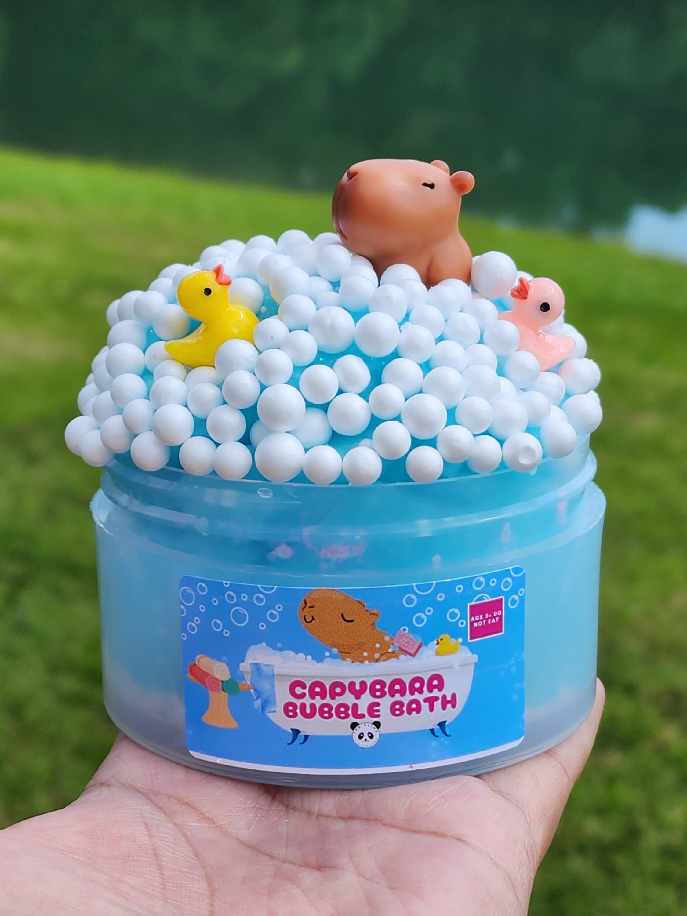 Capybara Bubble Bath Icee Slime, ASMR Slime, Slime Shop, Birthday Slime ...