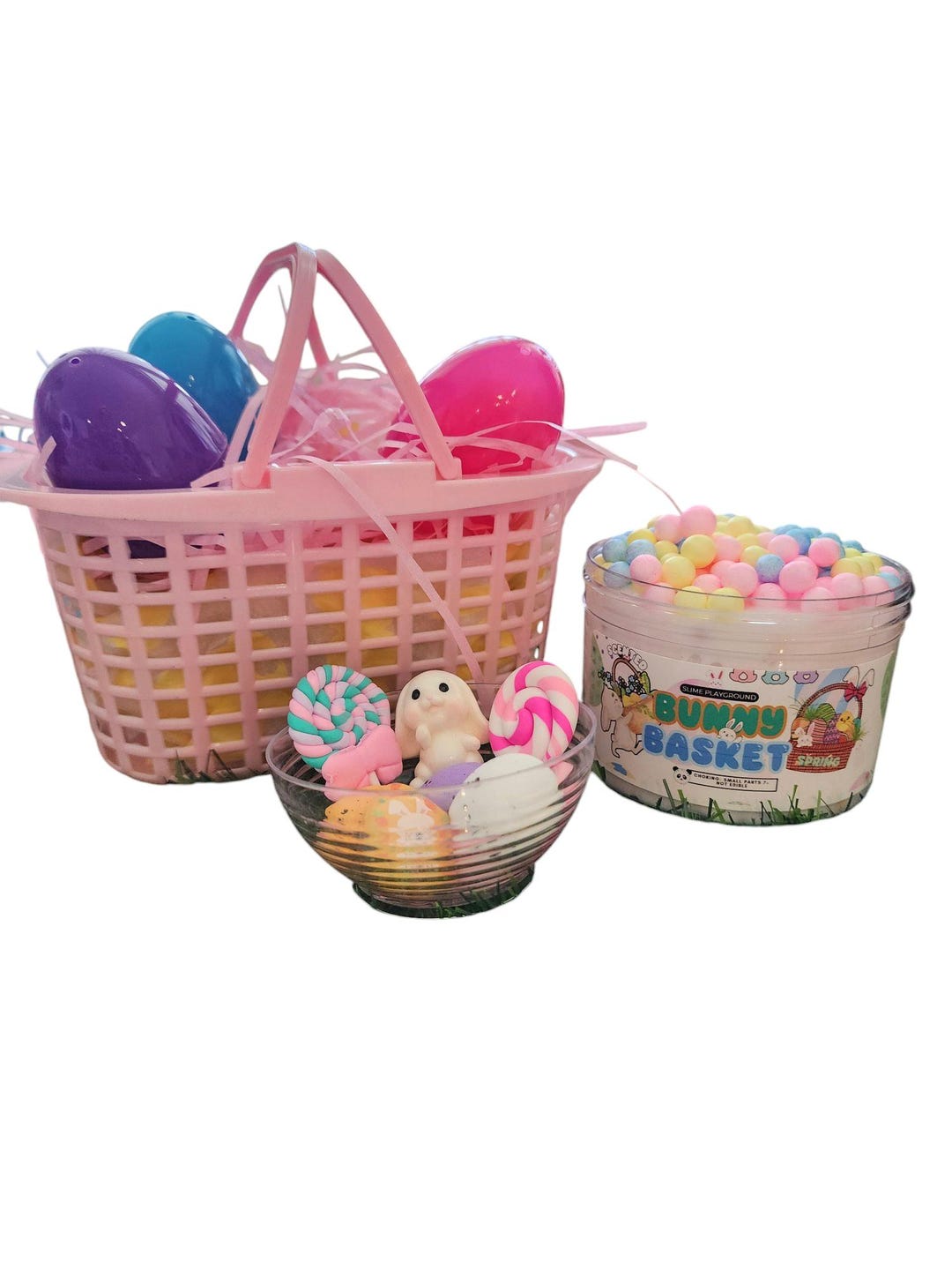 Easter Pink Basket Slime, ASMR Slime, Easter Bunny, Slime Kit, Slimes ...