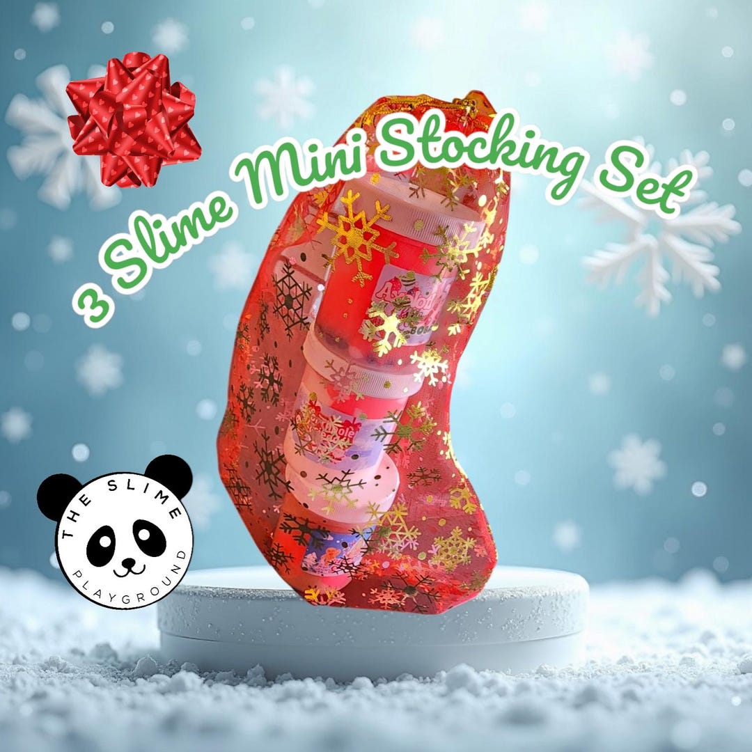 3 Christmas Stocking Slimes Gift Set, Slime Shop, Slime, Slime Kit ...