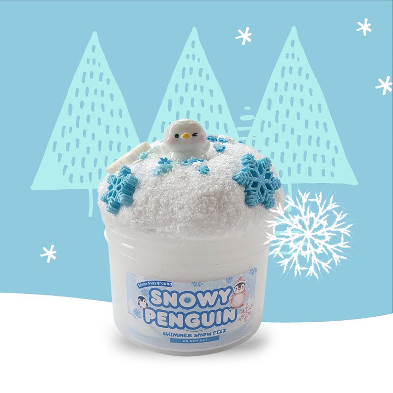 Snowy Penguin Slime: - Gifting - Present - Winter - Sensory - Etsy