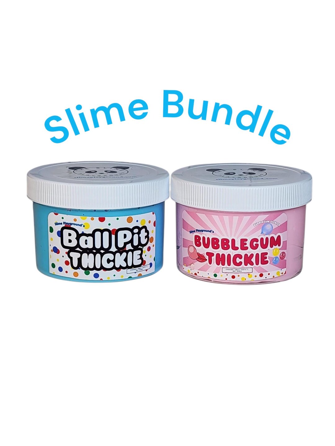 Bundle Set Bubblegum and Ball Pit Thickie Glossy Slime, ASMR Slime ...