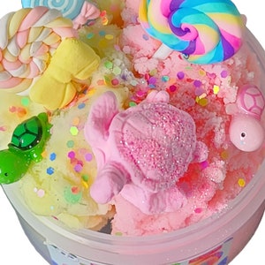 Turtle Candy Cloud Slime, Sea Life Slime, Slimes, Kawaii Gifts, Slime ...