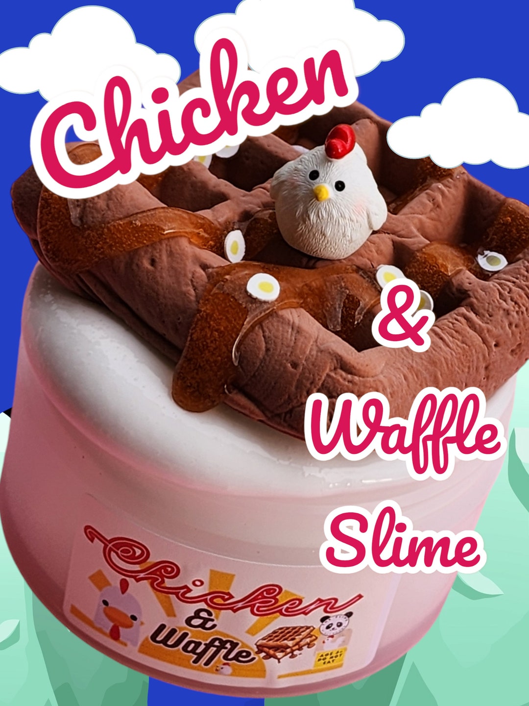 Chicken and Waffle Slime, ASMR Slime, Slime Shop, Birthday Slime, Slime ...