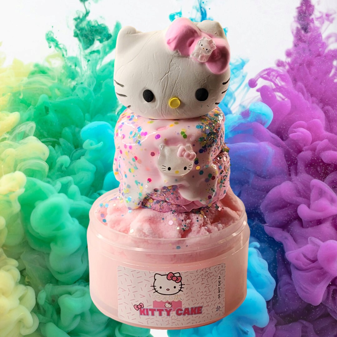 Kitty Cake Slime, Kitty Slime, Kawaii Cute Slime Gifts, Kawaii Gifts ...