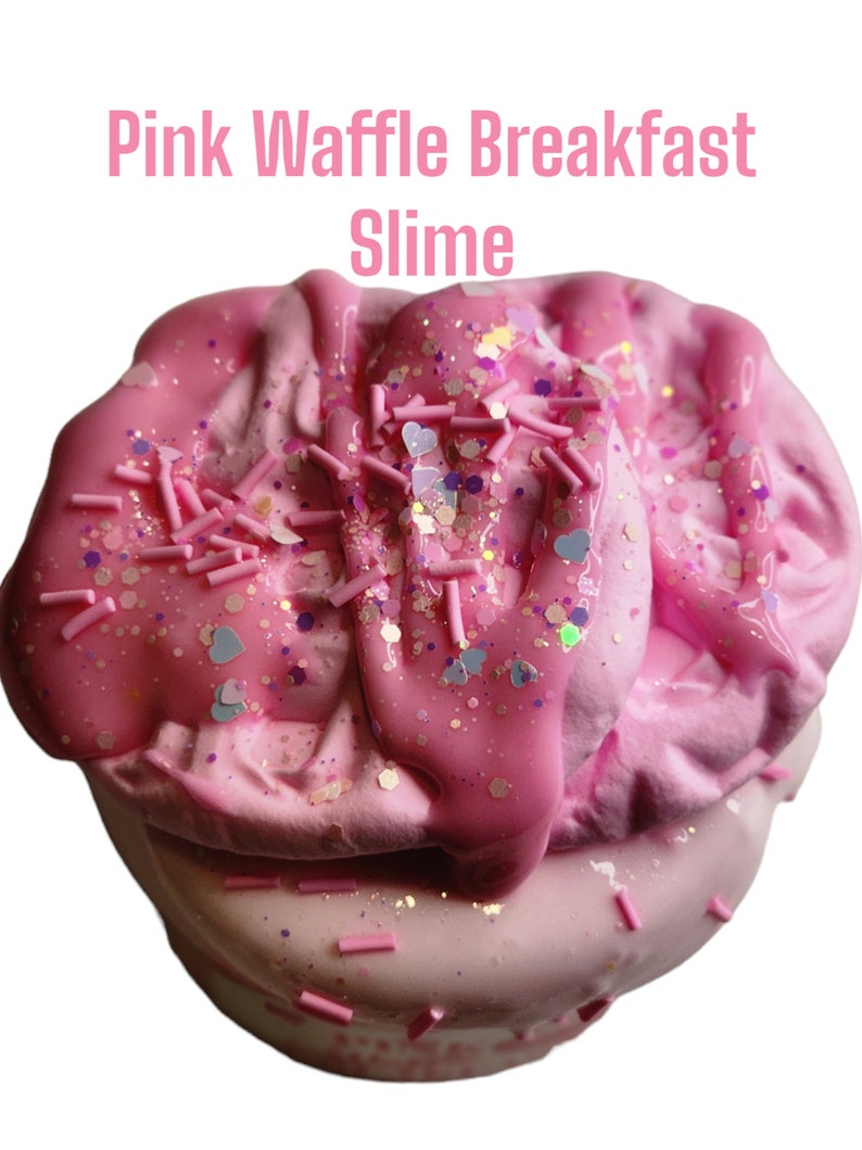 Pink Waffle Breakfast Slime, ASMR Slime, Slime Shop, Birthday Slime ...