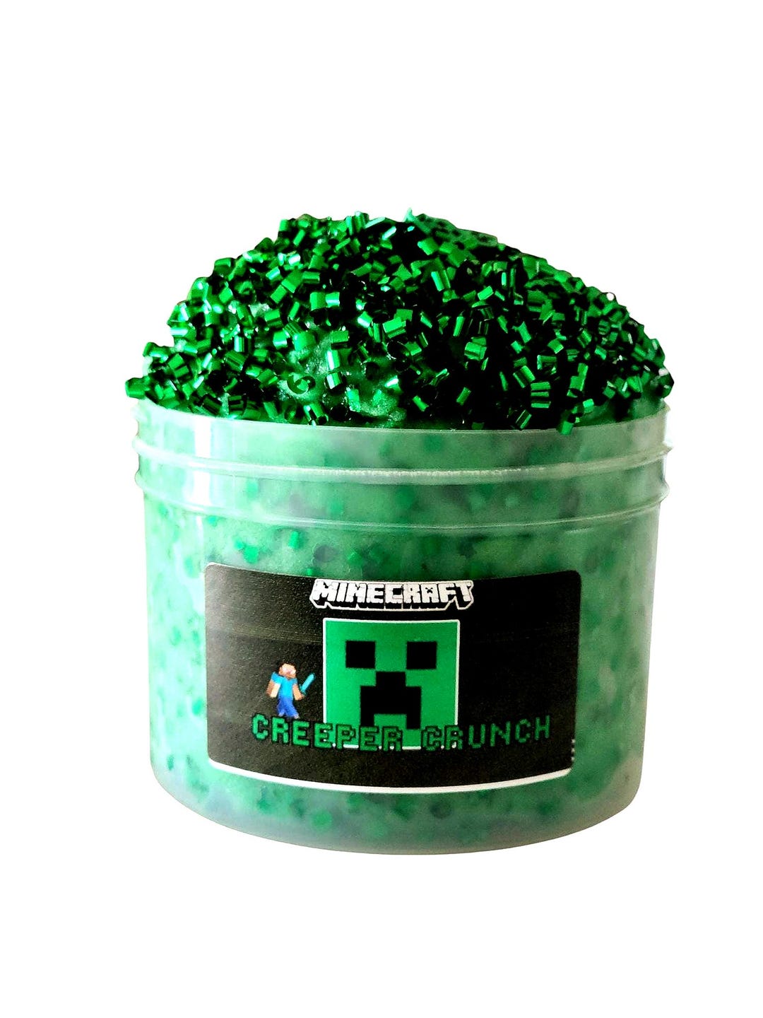 Creeper Crunch Bingsu Slime: ASMR Clear Slime With Mini Creepers - Etsy