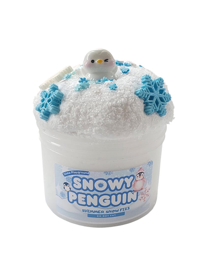 Snowy Penguin Slime: - Gifting - Present - Winter - Sensory - Etsy