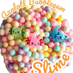 Axolotl Bubblegum Slime, ASMR Slime, Slime Shop, Birthday Slime, Slime ...