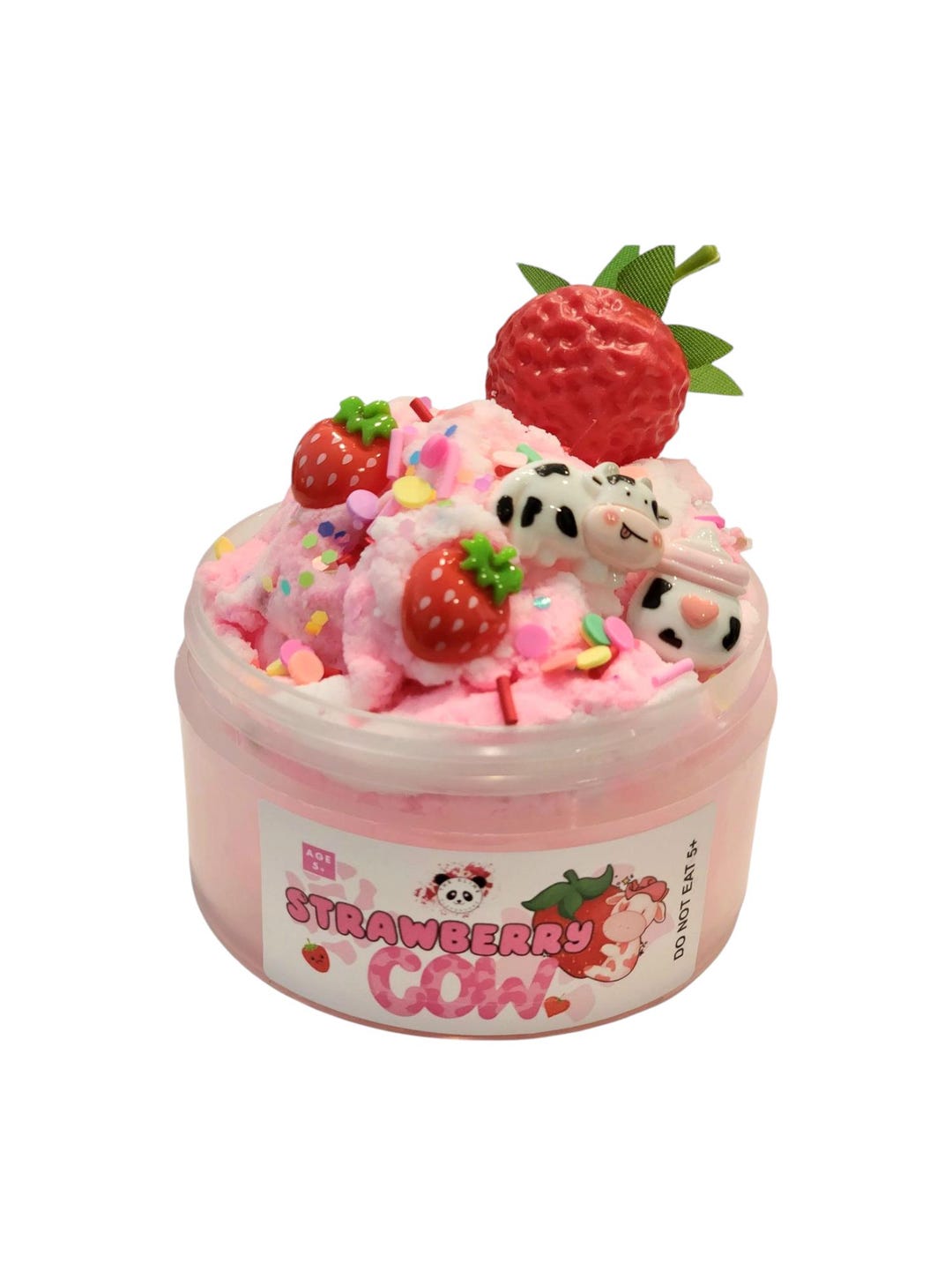 Strawberry Cow Slime, Slime, Cute Slime Gift, Slime Shop, Slime Kit ...