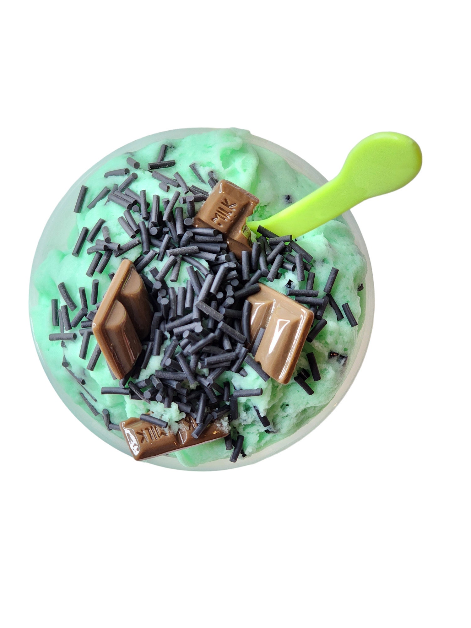 Mint Chocolate Chip Ice Cream Cloud Slime, ASMR Slime, Slime Shop ...