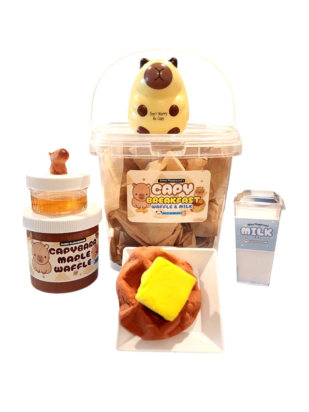 Capybara Breakfast Slime Kit: Maple Waffle Butter - Squishy Toy ...