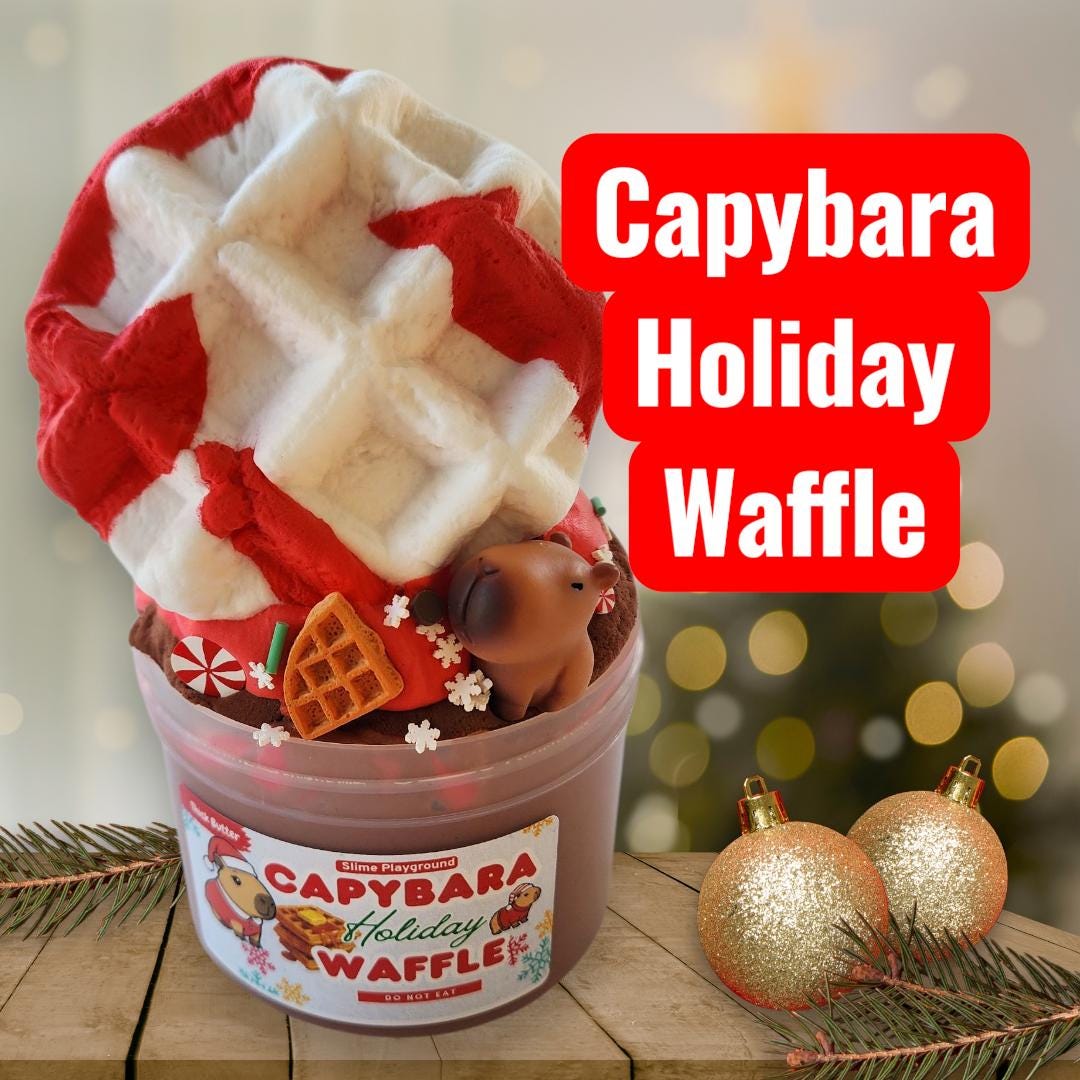 Capybara Holiday Waffle Slime: Christmas - Gifting - Present - Winter ...