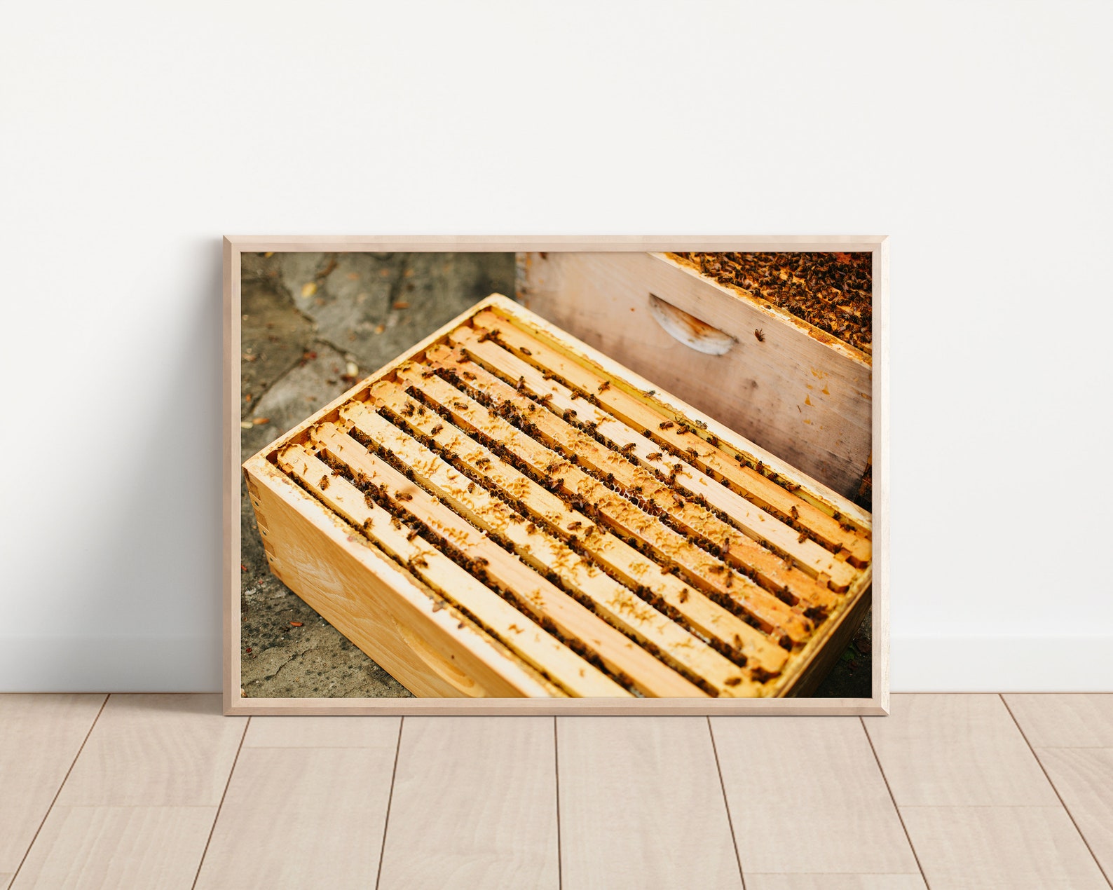 Honey Beehive: Beekeeping Art Print, Pink Beekeeper Print, Printable ...