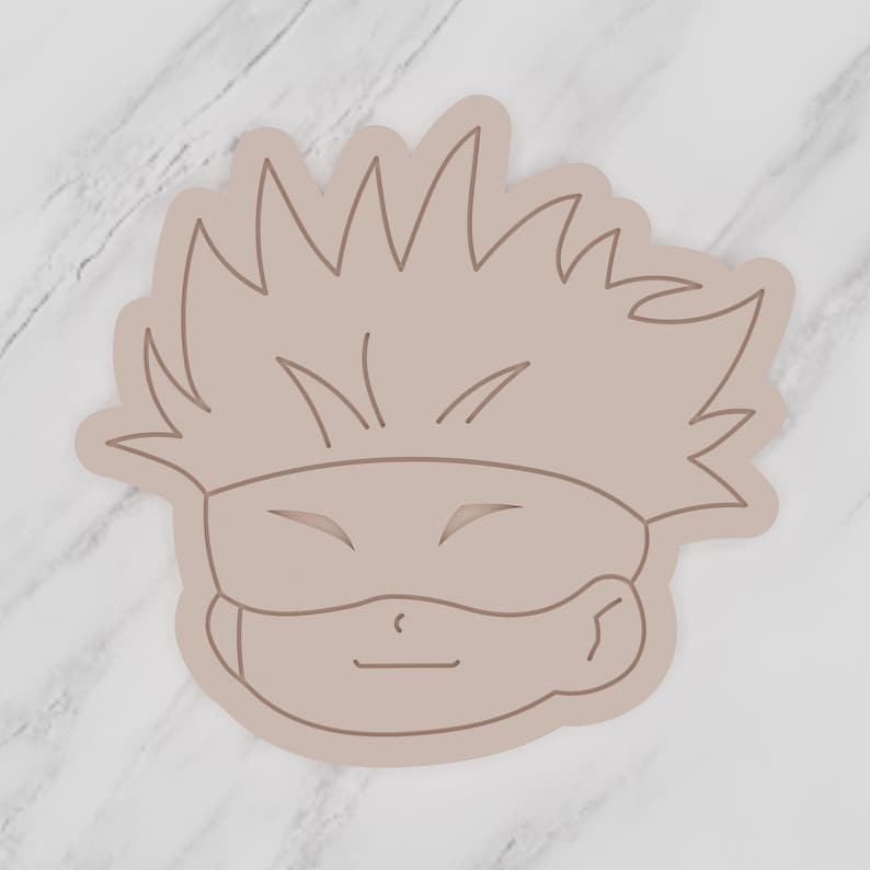Jujutsu Kaisen Gojo Face Cookie Cutter | Cookie Cutter | Cookie Mold ...