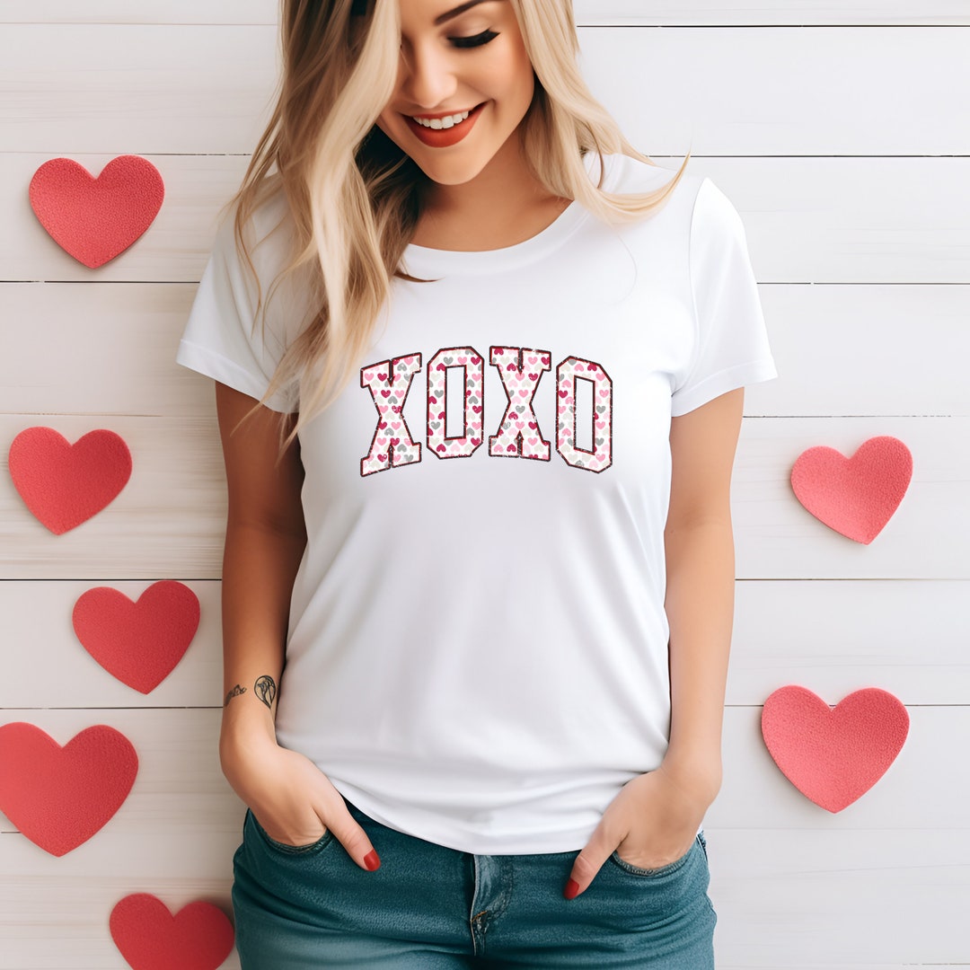 XOXO T-shirt, Valentine's Day Shirt, Hearts T-shirt, Hugs and Kisses ...