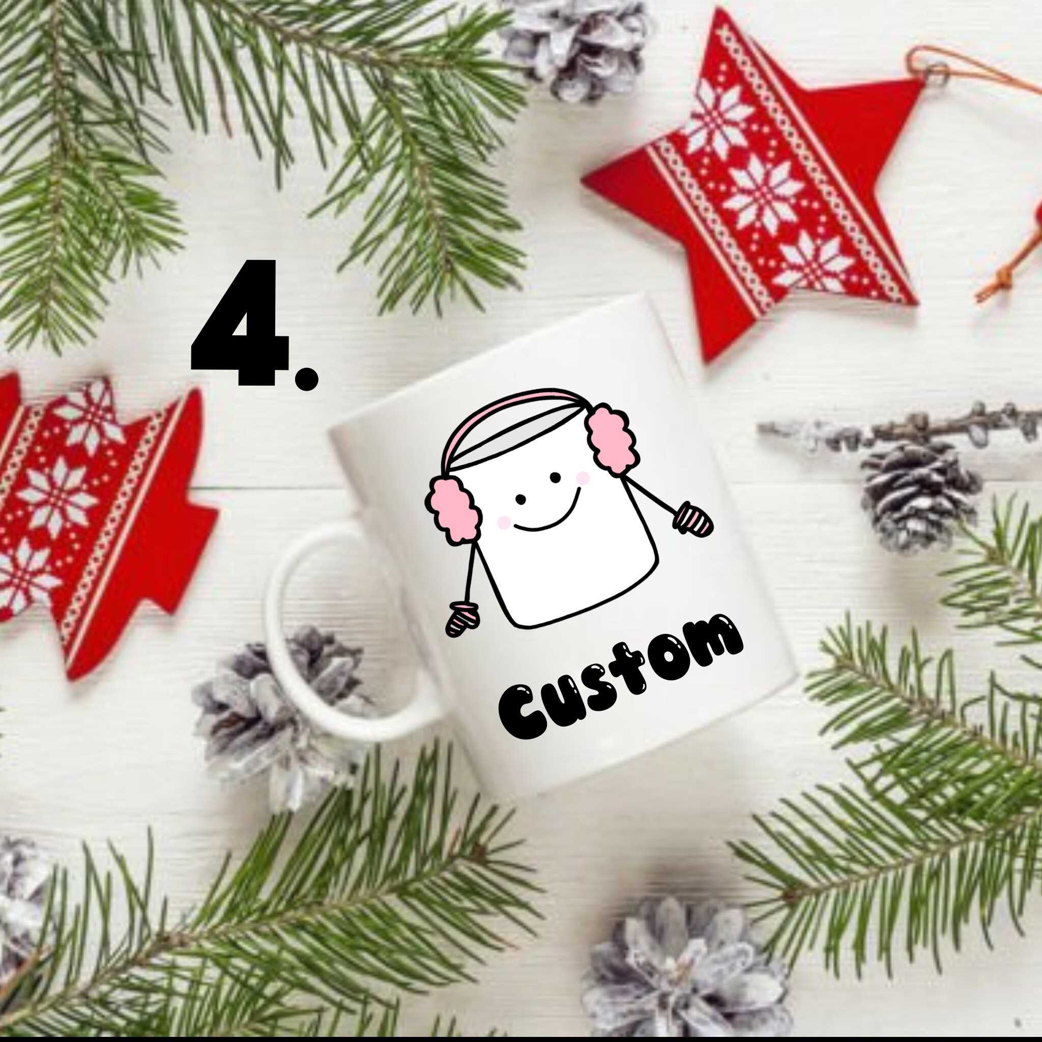 Customizable Cocoa Mugs, Hot Cocoa Mugs 11oz, Marshmallow People Mugs ...