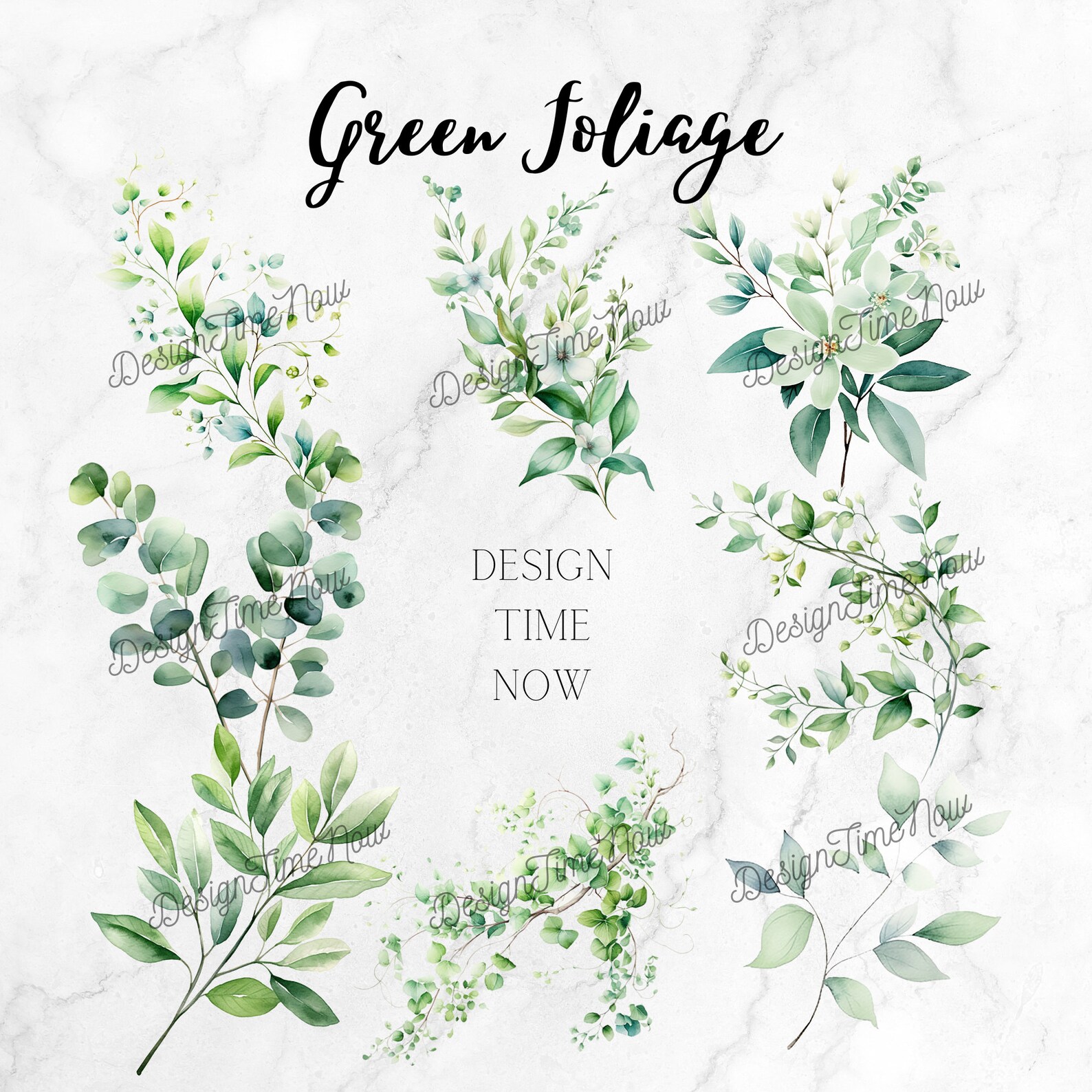 Sage Green Foliage, PNG Clipart, Commercial Use, Great for Wedding ...