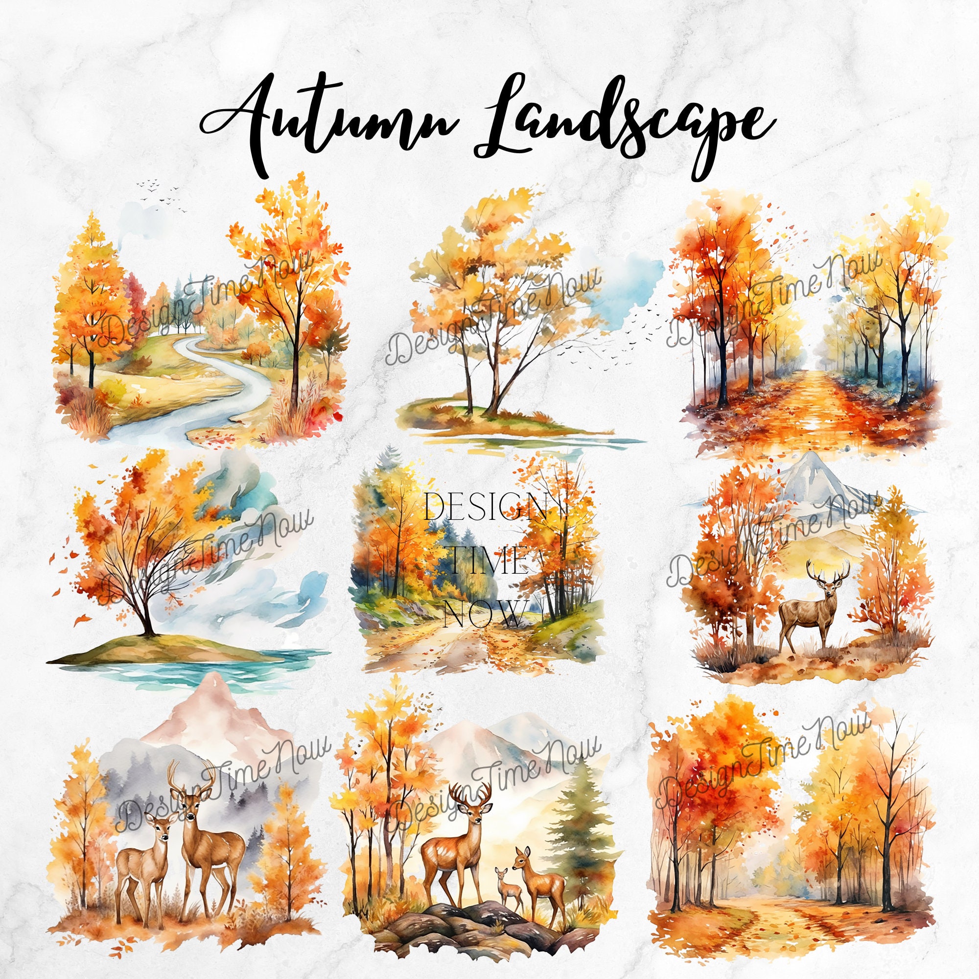 Autumn Landscape PNG Clipart, Commercial Use, Great for Wedding ...