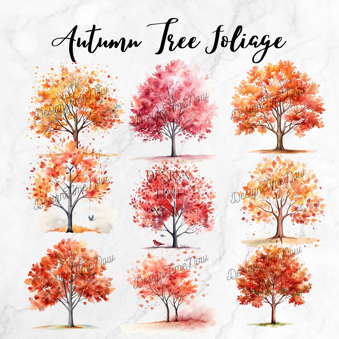 Autumn Tree Foliage PNG Clipart, Commercial Use, Great for Wedding ...