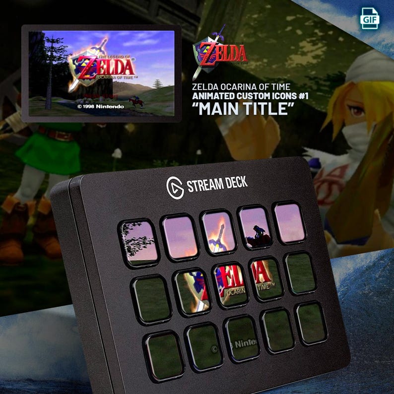 Stream Deck Animated Wallpaper Icons #01 Zelda Ocarina of Time Main ...