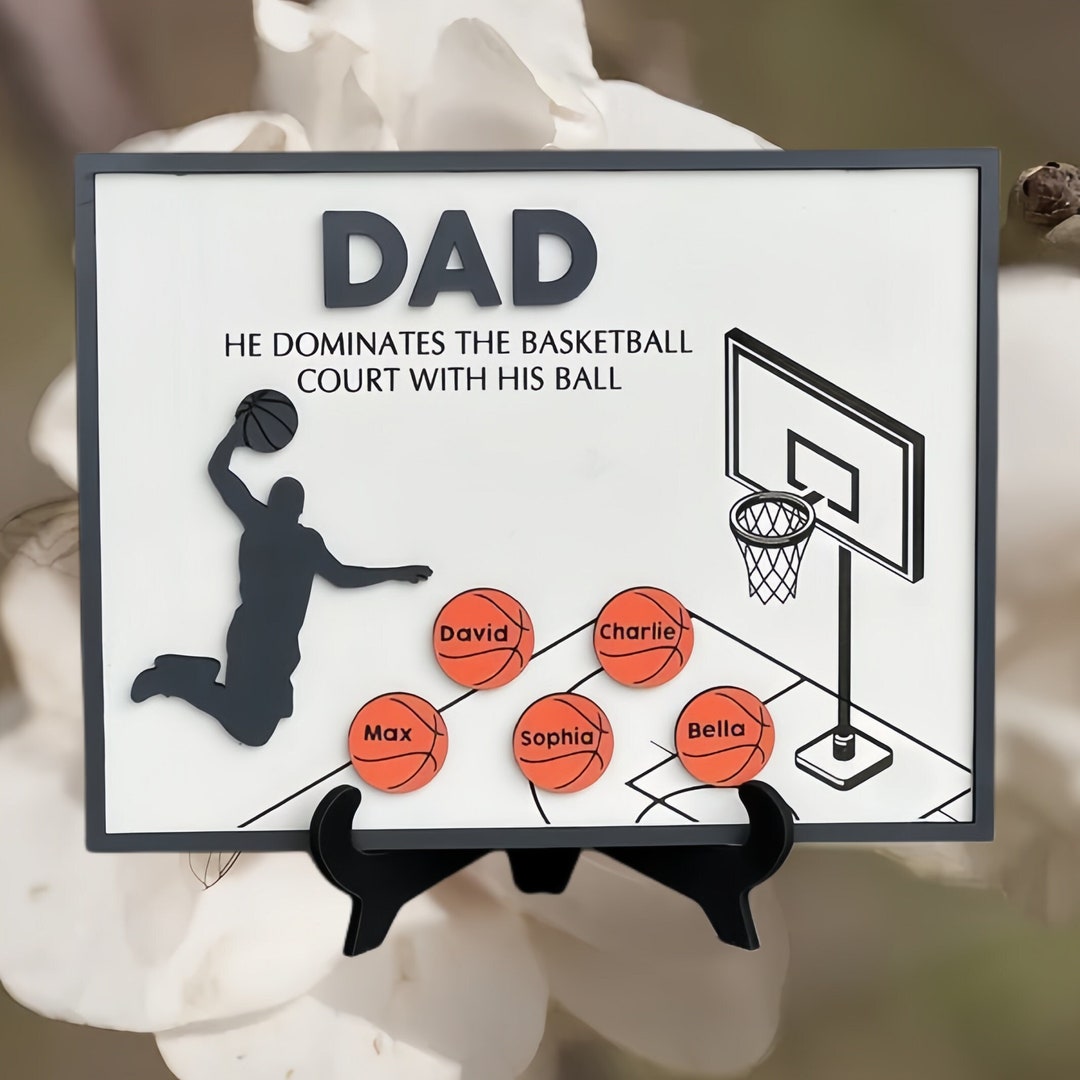 Basketball Wooden Signs for Dad Personalized Basketball Wooden Signs ...