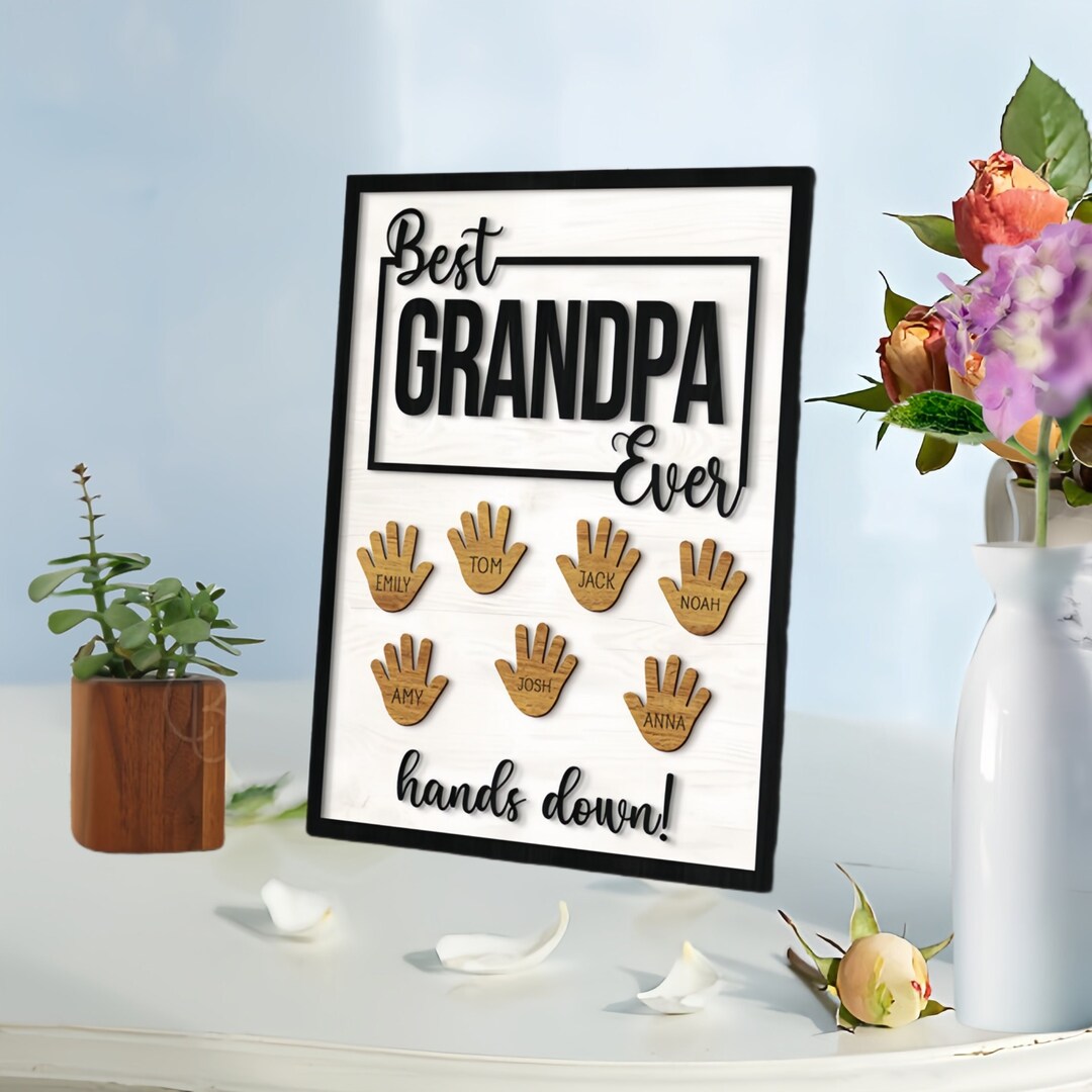 Handprint Plaques Handprint Art DIY Father's Day Gifts Best Dad Ever ...