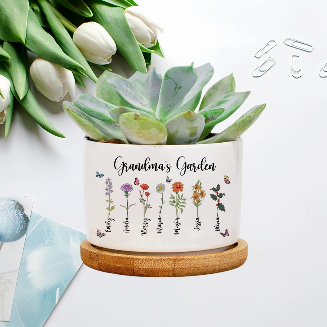 Customized Moms Garden Grandmas Garden Flower Pots mothers Day Gifts ...